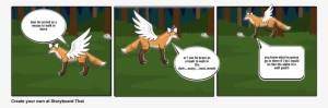 The Scared But Brave Fox - Cartoon - 1164x385 PNG Download - PNGkit