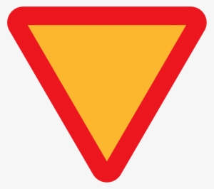 Pointing Small Red Triangle Emoji - Yield Sign - 2400x2132 PNG Download ...