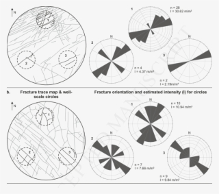Fracture Trace Map For Two Circular Scanlines With - Plot Fracture ...