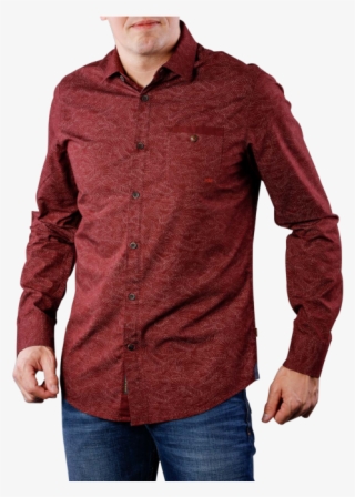 Pme Legend Pm Shirt Dobby Print Decadent Chocolat - Man - 490x653 PNG ...