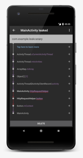 This Leak Was Caused By Either Mainactivity - Smartphone - 1370x2534 PNG Download - PNGkit