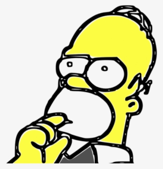Homer Simpsons, Cartoon, Comic, Tv Show, Thinking - Transparent Cartoon ...