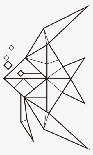 Geometric Fish Wall Sticker - Triangle - 478x800 PNG Download - PNGkit