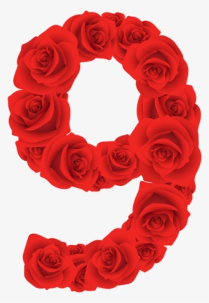 Miscellaneous - Red Rose Numbers - 419x600 PNG Download - PNGkit