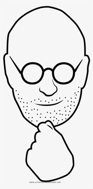 Steve Jobs Coloring Page - Line Art - 1000x1000 PNG Download - PNGkit