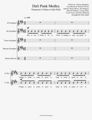 Daft Punk Medley - Rocket Jump Waltz Trombone - 850x1100 PNG Download ...