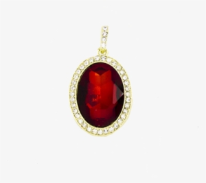Micro Square Red Ruby Oval Pendant - Locket - 480x360 PNG Download - PNGkit