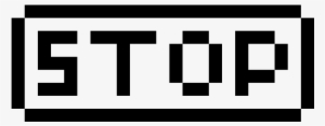 Stop Button - Stop Button Pixel Art - 500x260 PNG Download - PNGkit