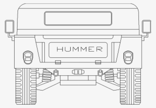Hummer Rear - Line Art - 1000x1000 PNG Download - PNGkit