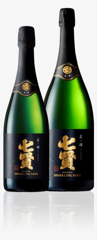 Shichiken Sparkling Sake Hoshi No Kagayaki - Champagne - 385x1000 PNG ...