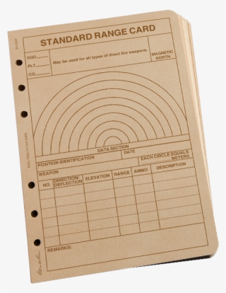 Loose Leaf Tams Paper - British Army Range Card - 700x700 PNG Download ...