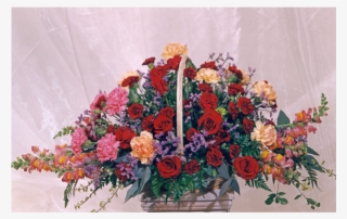 Multi Color Sympathy Basket - Bouquet - 600x600 PNG Download - PNGkit
