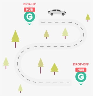Gocar One-way Trip - Circle - 1000x1000 PNG Download - PNGkit