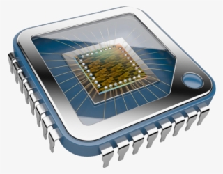 Blue Computer Chip - Cpu 3d - 700x500 PNG Download - PNGkit