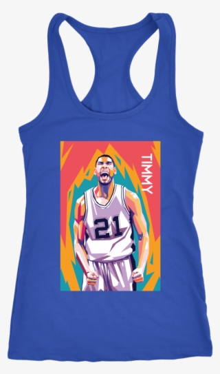 Tim Duncan Pop Art Racerback T-shirt - Shirt - 1024x1024 PNG Download ...