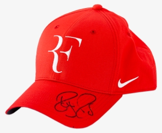 Pre-framed Roger Federer Signed Red Rf Nike Cap - Baseball Cap ...