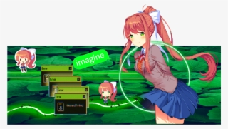 Monika Sticker - Anime - 1024x1024 PNG Download - PNGkit