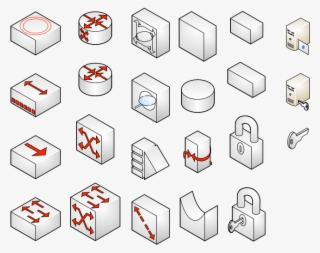 Clipart Library Stock Network Vector Isometric - Visio Network Symbols ...