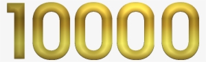 Golden Number 10000 - 10000 - 1071x327 PNG Download - PNGkit