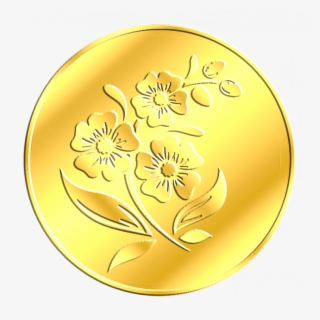 More Views - Gold Coin Flower Design - 800x800 PNG Download - PNGkit