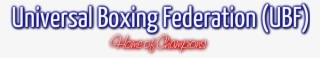 The Universal Boxing Federation Sanctioning Fees - Parallel - 977x316 ...