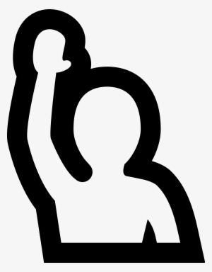 Open - Person Raising Hand Icon - 2000x2564 PNG Download - PNGkit