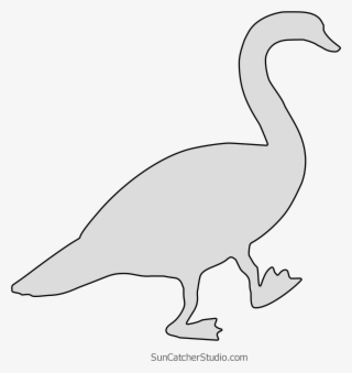 Free Goose Silhouette Bird Pattern Template To Print - Duck - 1885x2000 ...