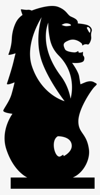 Png File - Merlion Silhouette - 504x980 PNG Download - PNGkit