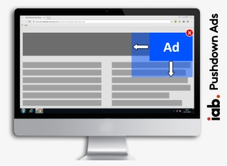Iab Pushdown Ads - Computer Monitor - 2400x1280 PNG Download - PNGkit