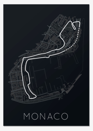 Circuit De Monaco F1 Track Art Iconic Car Art Car Print - Darkness ...