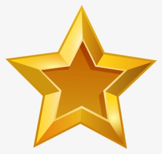 Glowing Star With Transparent Background - Gold Star With No Background ...