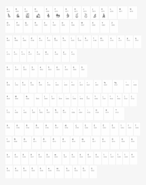 Baby's Breath Easter Character Map - Lassus Font Character Map ...