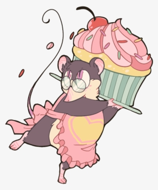 Little Rat Big Cupcake - Cartoon - 540x600 PNG Download - PNGkit