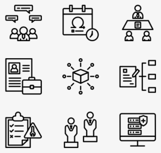 Agile - Conference Line Icons - 600x564 PNG Download - PNGkit