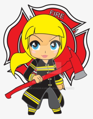 Blonde Girl Firefighter Chibi By Meistervondraught - 600x700 PNG ...