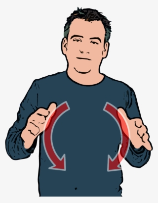 Both Open Hands Outline Ball Shape - Sign Science In Asl - 816x983 PNG ...