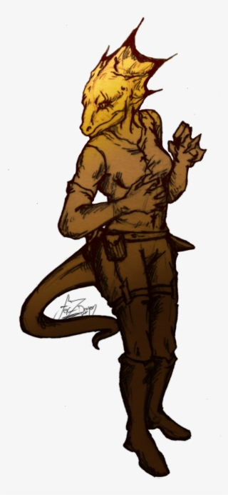 Dragonborn Drawing Archer - Lotho Minor Junker - 602x1325 PNG Download ...
