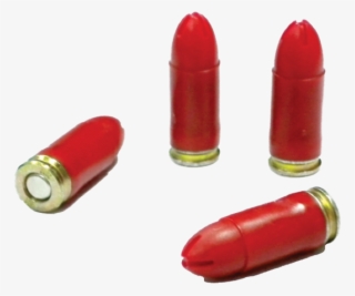 Available In Calibres - Red Plastic Bullet - 888x588 PNG Download - PNGkit