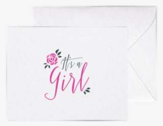 It's A Girl A2 Letterpress Cards - Calligraphy - 575x575 PNG Download ...
