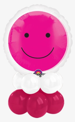 Smiley Pink Round Compact Balloons - Smiley - 600x600 PNG Download - PNGkit