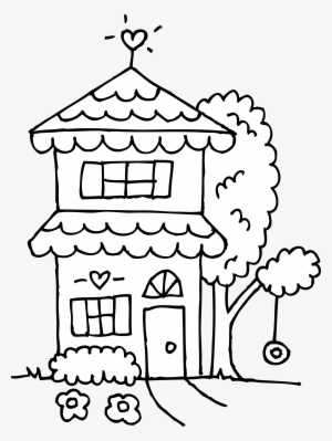 Vector And Two Story House Outline Clipart 9416 Favorite - Cute House ...