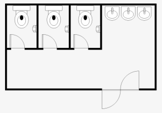 Simple Restroom - Line Art - 877x616 PNG Download - PNGkit