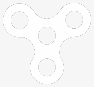Fidget Spinner Logo Black And White - Line Art - 2400x2218 PNG Download ...