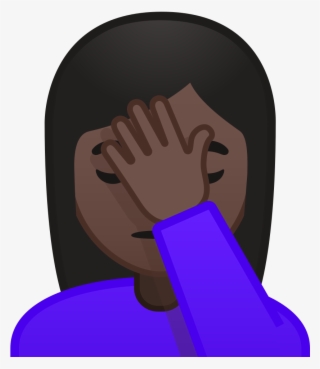 Noto Emoji Oreo 1f926 1f3ff 200d - Smh Emoji Black - 1024x1024 PNG ...