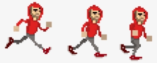 Running Man - Pixel Art Running Man - 1180x520 PNG Download - PNGkit