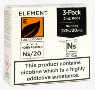 Element E-liquid Honey Roasted Tobacco Ns Pods - Box - 700x565 PNG ...