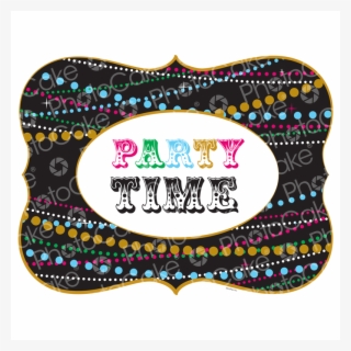 Party Time - Image - Label - 800x800 PNG Download - PNGkit